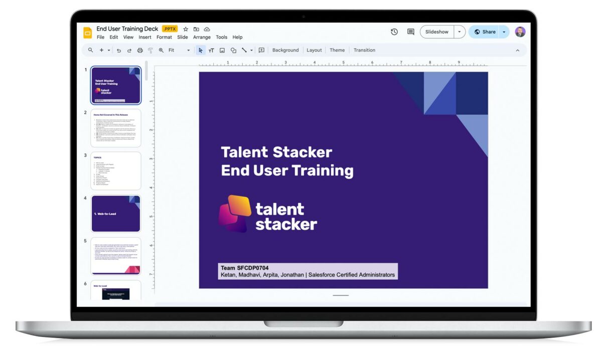 Talent Stacker Experience Project - Jonathan Smith | Salesforce ... Talent Stacker Experience Project - Jonathan Smith | Salesforce ...